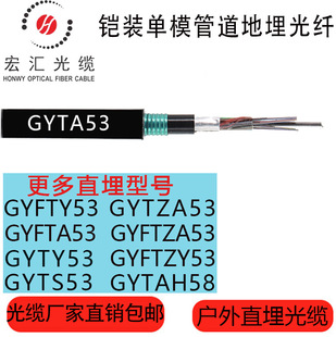 GYTA53-24b1直埋光缆4/8/12/24芯单模铠装防鼠埋地光纤钢丝-阿里巴巴