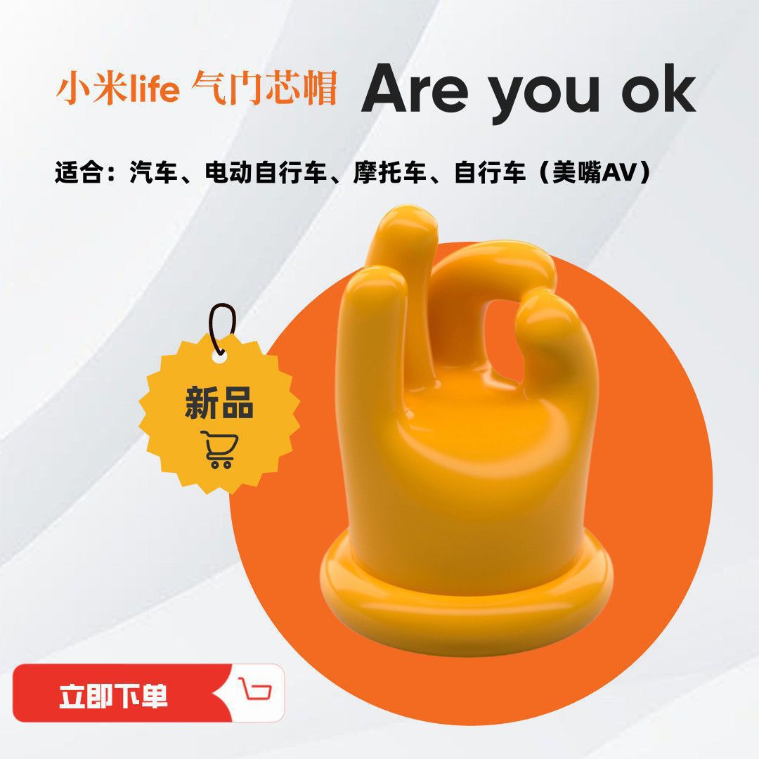 汽车轮胎气嘴帽气门嘴帽小米 lite 气门芯盖气门帽su7 Are you ok-阿里巴巴