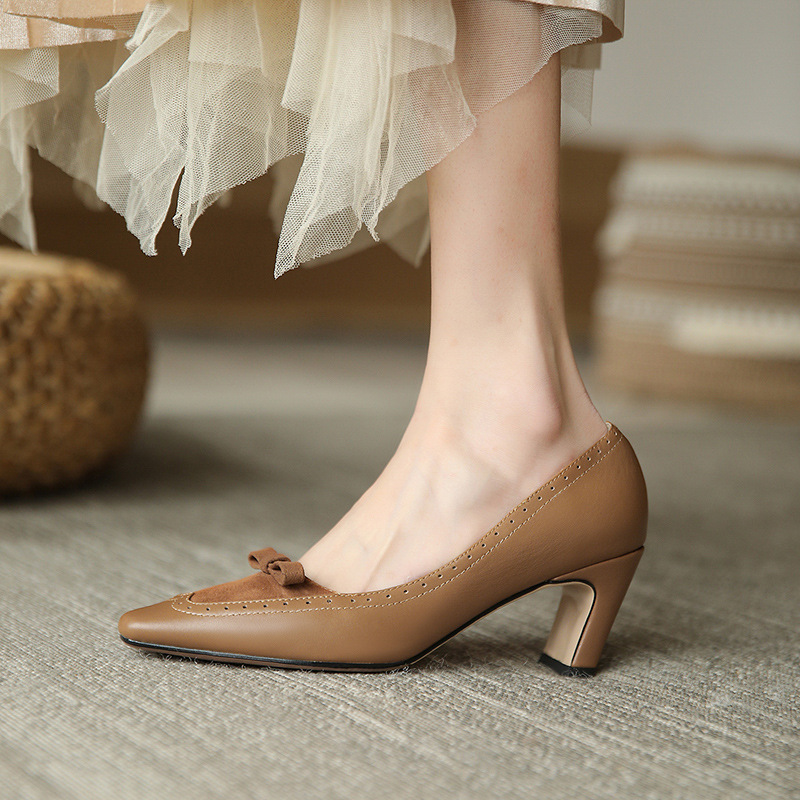 Chiko Sapphira Square Toe Curved Heels Pumps