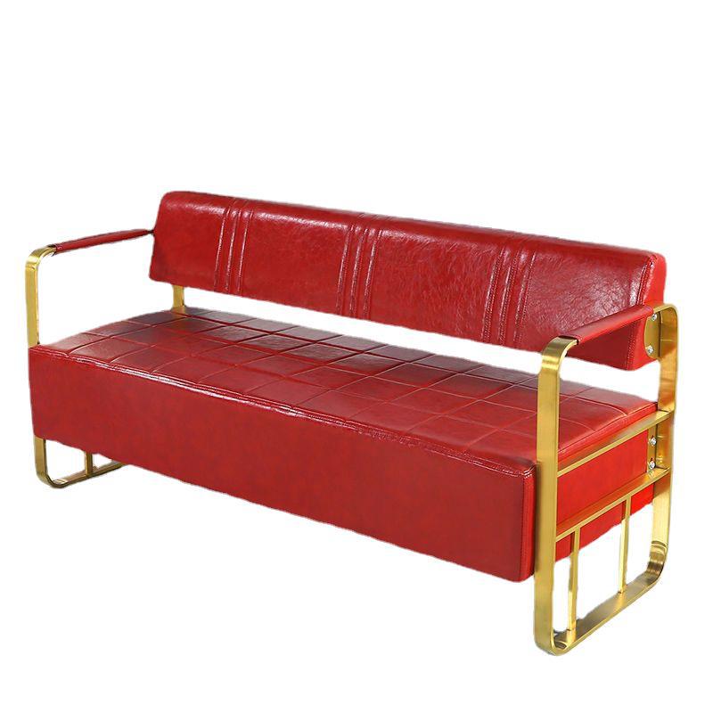 Barber Shop Bench Hairdressing Shop Stainless Steel Gold Plated Sofa ...