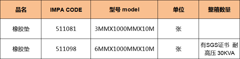 橡胶垫 IMPA 511081 511098 橡胶垫有SGS证书 耐高压30KVA-阿里巴巴