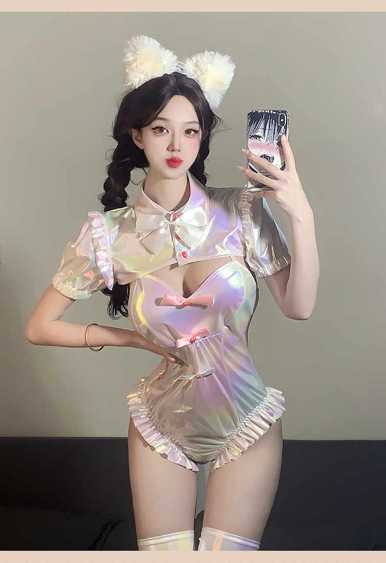 瑰云qqny角色扮演cos服超天酱同人泳衣 性感糖糖可爱露背性感内衣-阿里巴巴