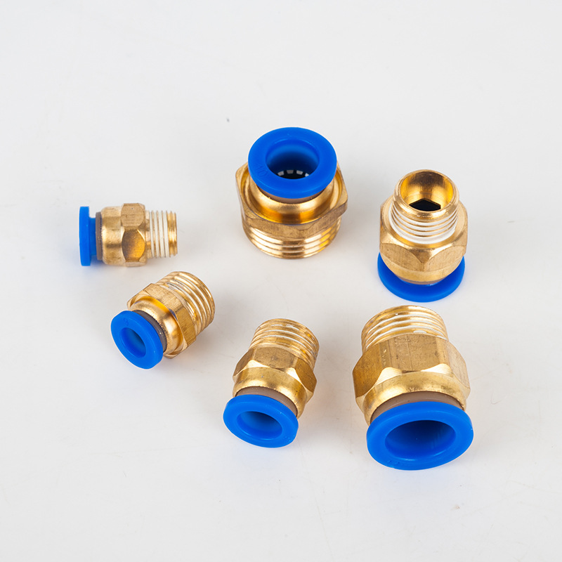 气动接头pl外螺纹弯头快插高压快插黄铜镀气管快速快插弯头接头-阿里巴巴