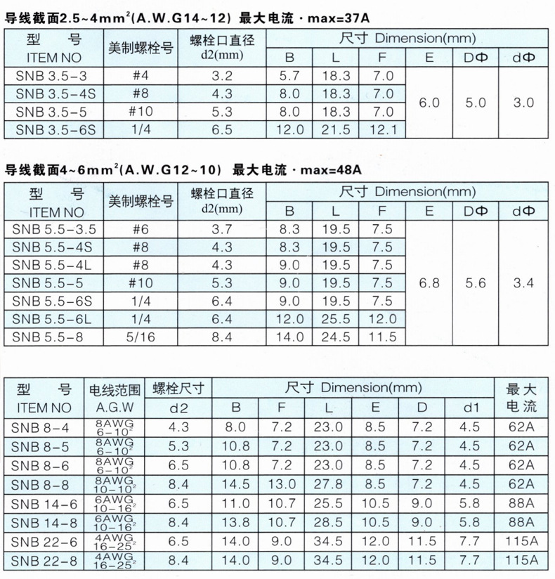 CJH冷压端子8平方SNB8-4 5 6 8裸端子Y型U型铜连接器线耳接头-阿里巴巴