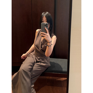 FOX ROOM 法式交叉领背心+阔腿裤2025夏季通勤风套装A5285+A5286-阿里巴巴