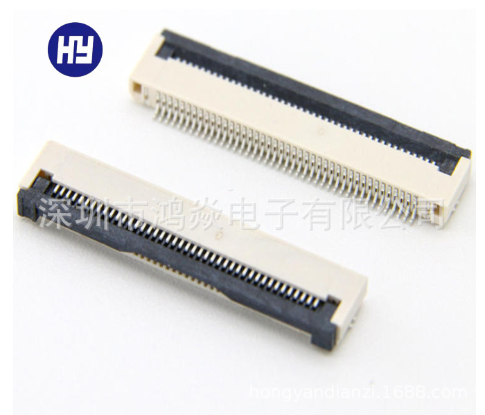 FFC/FPC连接器 翻盖 掀盖 0.5mm H2.0 翻盖式 掀盖式 前翻 下接-阿里巴巴