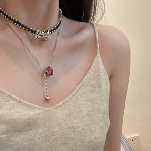 S925银旋转钩子四方龙骨肖邦链项链女锁骨链 约5.5g50cm百搭-阿里巴巴