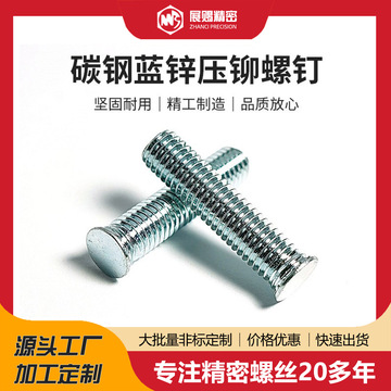 碳钢蓝锌压铆螺钉 FH-M3*6 M3*30 压铆螺丝 压板螺钉 压板螺丝-阿里巴巴