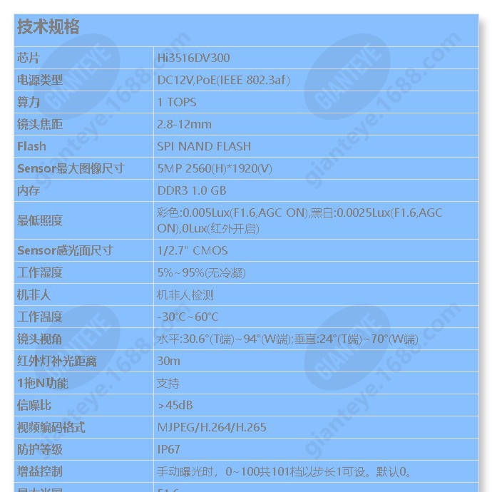 Huawei 华为 C3250-10-SIU 1T 500万红外AI半球型摄像机 02412539-阿里巴巴
