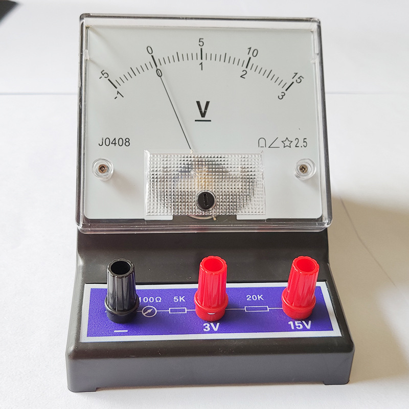 明远 直流灵敏电压表 2.5级3V15V J0408 学生电压表 物理电学实验-阿里巴巴