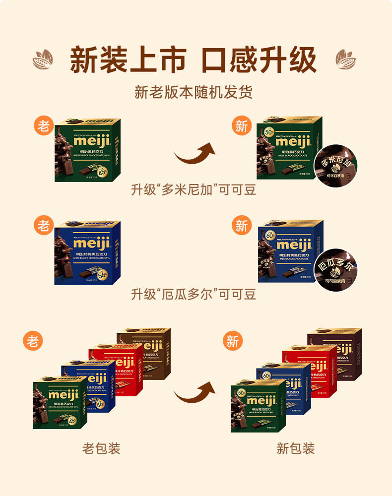 新货Meiji明治排块75g/65g牛奶特纯黑巧克力伴手礼喜铺批发团购-阿里巴巴