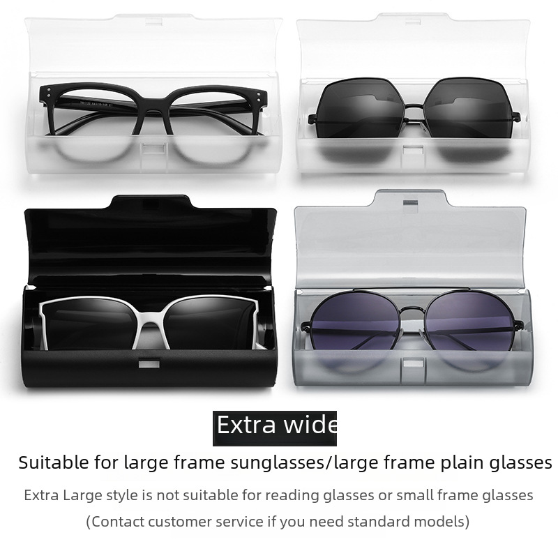 Plastic Sunglasses Box Large Transparent White Black Compression ...