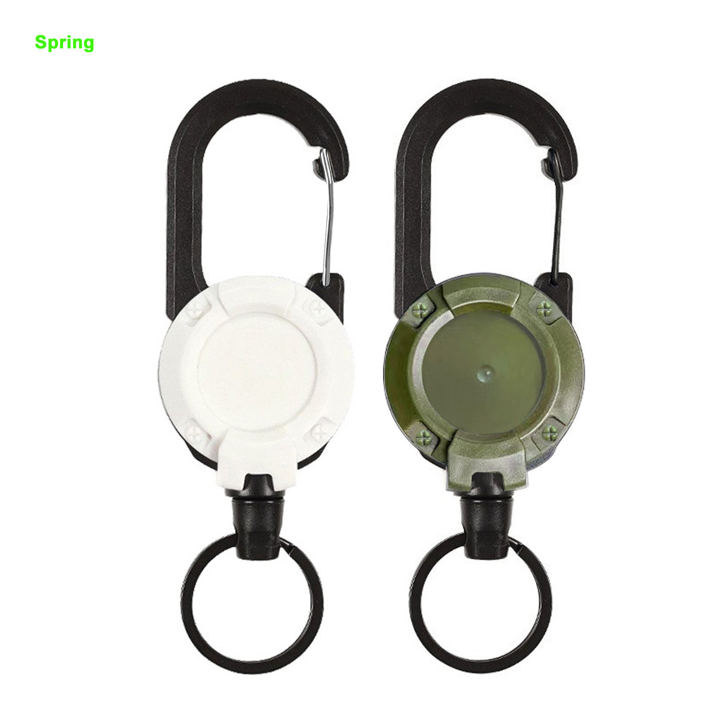 亚马逊 1.0mm钢丝线户外登山扣易拉扣 背包扣易拉得伸缩钥匙扣-阿里巴巴