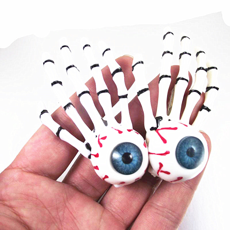 血丝眼睛发饰万圣节恐怖眼珠发夹定制树脂眼睛流血眼球鬼爪手发夹-阿里巴巴
