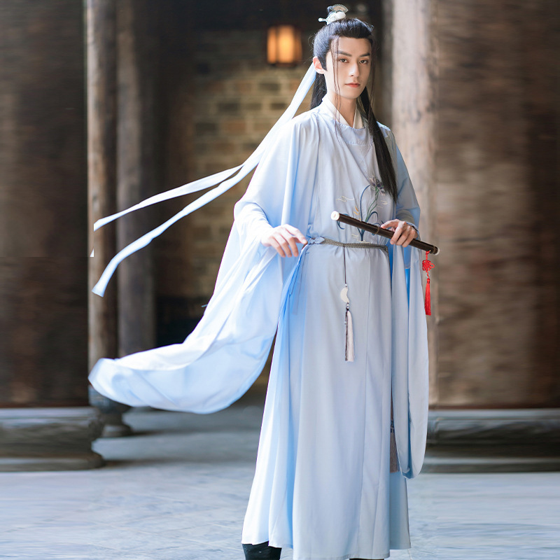 Men warrior swordsman stage performance hanfu Han ming song Chinese ...
