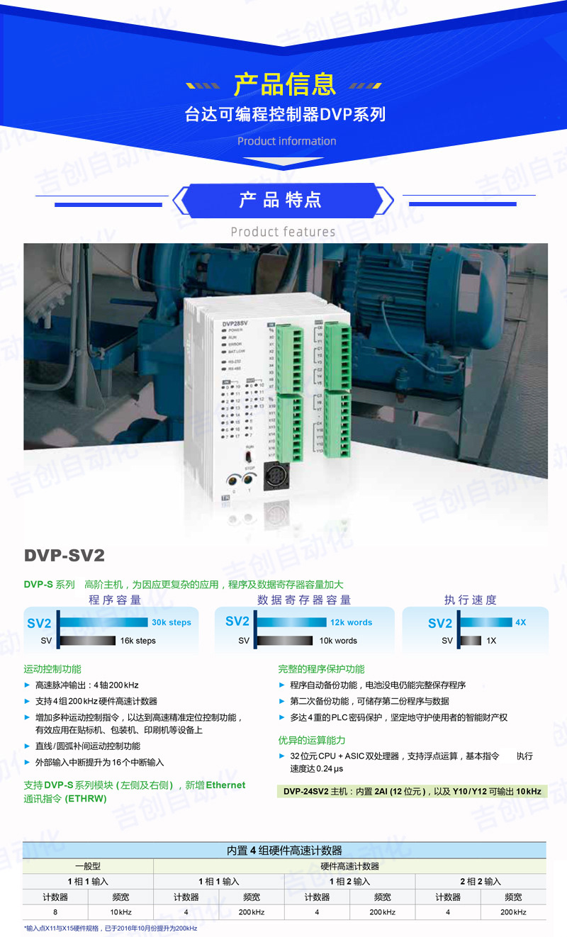 原装Delta台达DVP-SV高速型主机DVP24SV11T2 24点可编程控制器plc-阿里巴巴