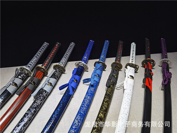 Longquan Huaying sword Katana Japanese integrated sword T10 burning ...