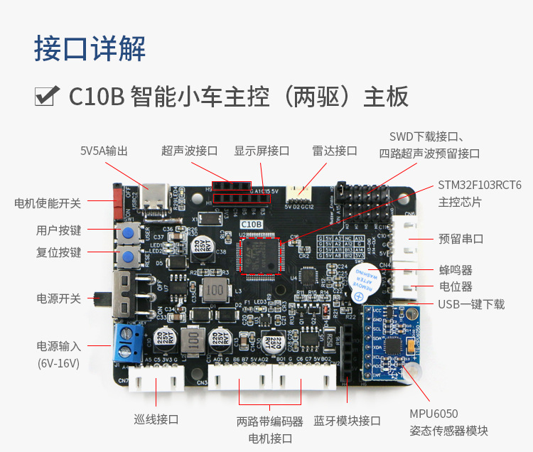 轮趣科技ROS机器人控制板STM32F407开发主控小车四驱学习驱控一体-阿里巴巴