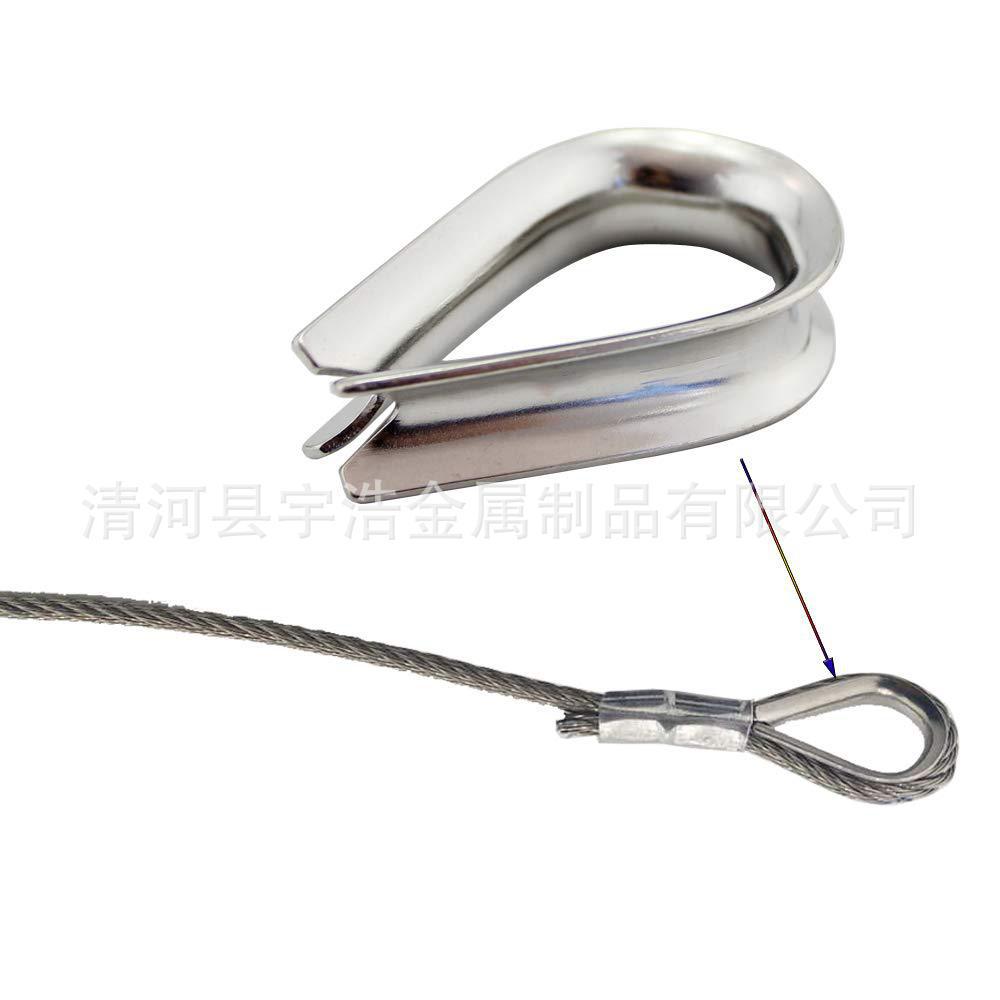 安全钢丝绳吊索电缆带鸡心环拉索钢丝绳索/吊索用眼环两端吊起-阿里巴巴