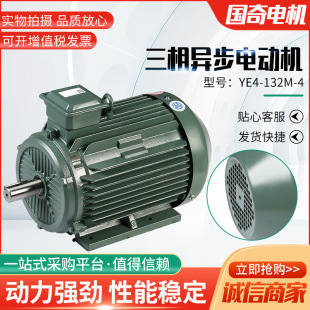 YE4-132M-4三相异步电机7.5KW380V纯铜线三相异步电动机-阿里巴巴