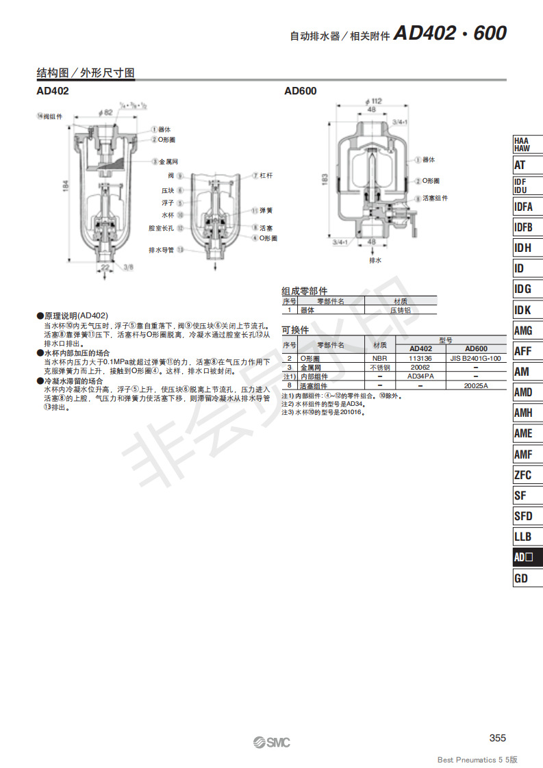 SMC自动排水器AD600-10 AD600-06-阿里巴巴