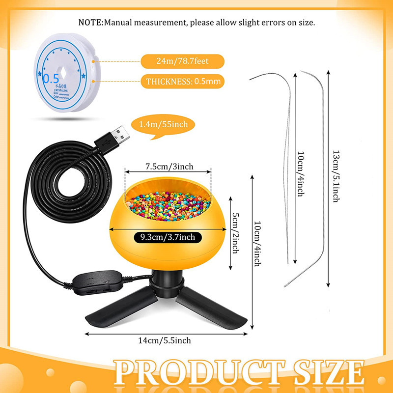 diy电动串珠转盘套装用于珠宝制作,可调节速度旋转串珠 大眼针-阿里巴巴