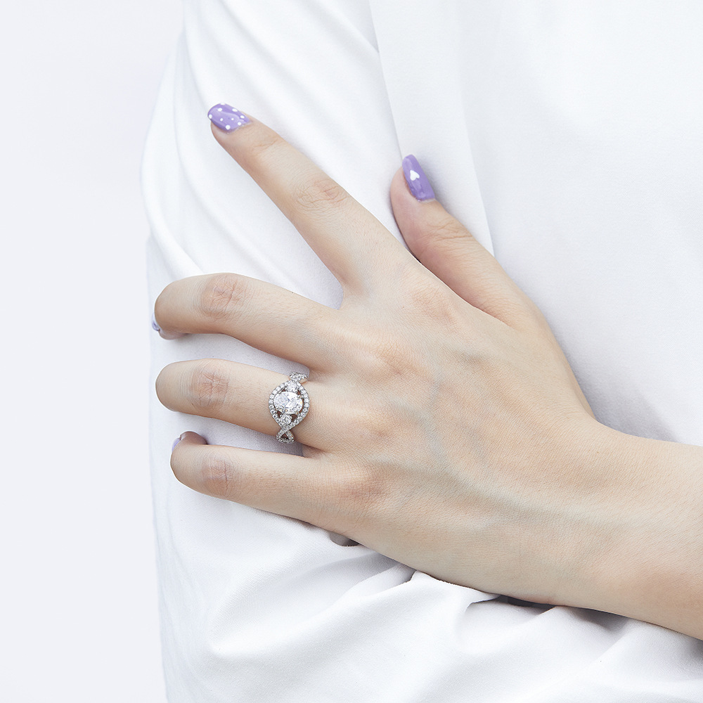 通琳 跨境爆款配饰 s925纯银时尚夸张戒指女欧美锆石指环厂家批发-阿里巴巴