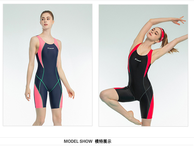 Trisass 2022年新款专业运动女泳衣 连体平角五分裤竞速露背泳装-阿里巴巴