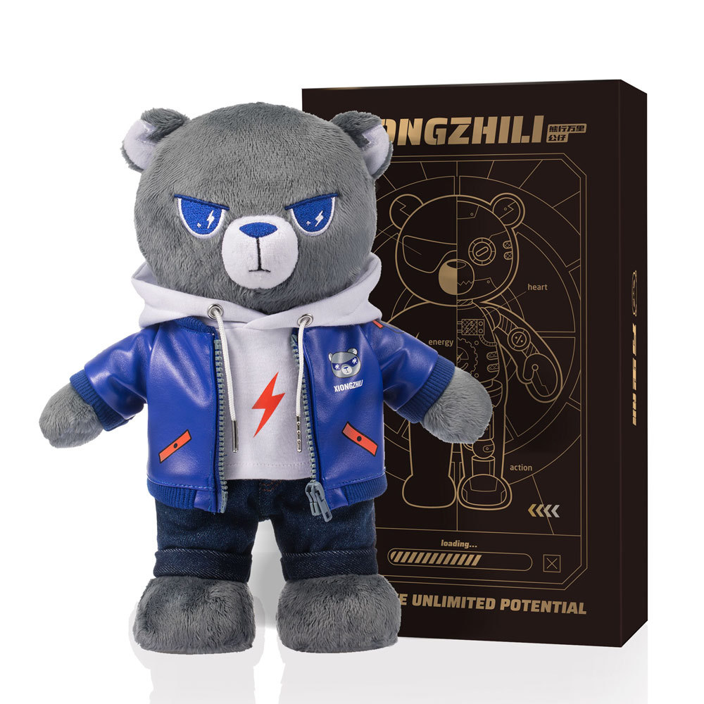 新款原创机车熊公仔高档毛绒玩具礼物酷炫皮衣摩托车小熊玩偶批发-阿里巴巴