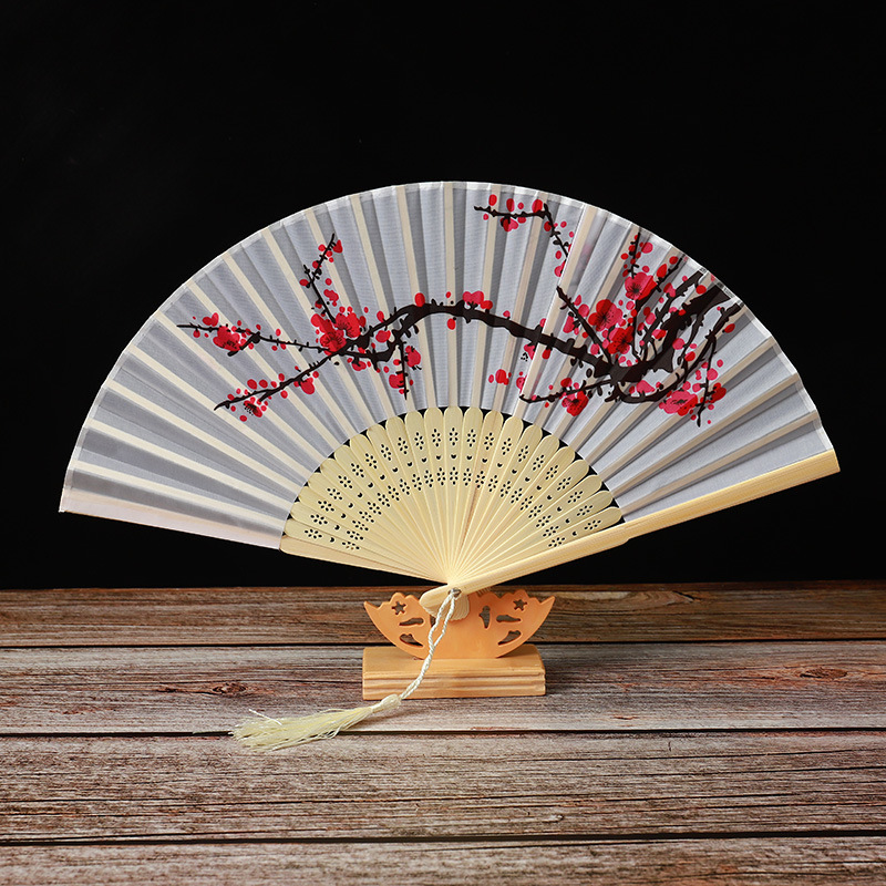 bamboo qualitative two antique green folding fan smiled fan children ...