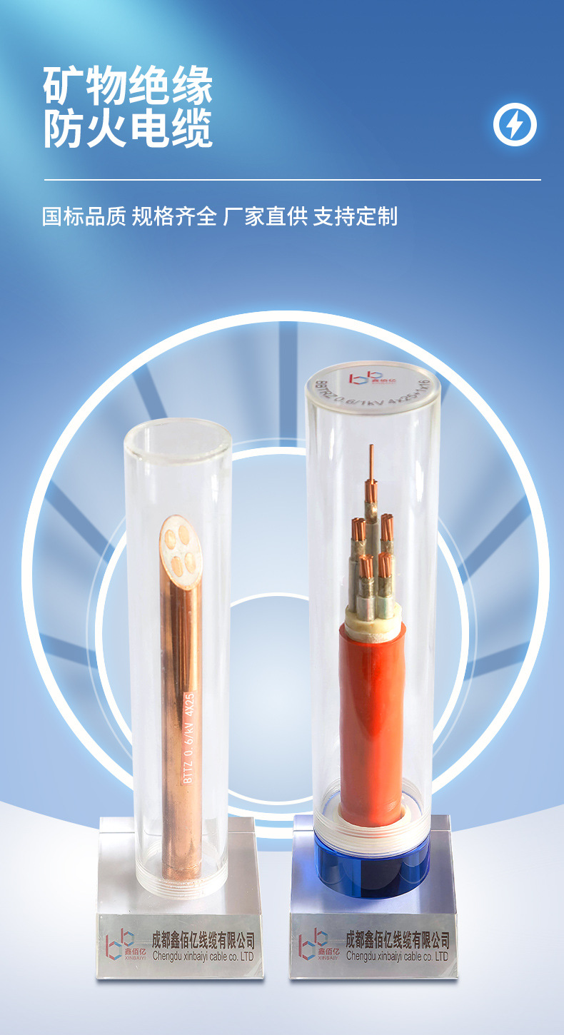 国标BBTRZ 柔性矿物质电缆消防耐火阻燃无氧铜芯绝缘护套防火电缆-阿里巴巴
