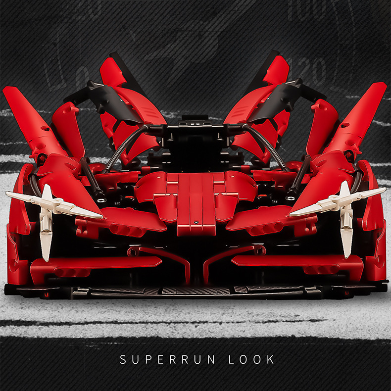 K盒子10519电镀阿波罗EVO跑车模型高难度拼装积木玩具车遥控车-阿里巴巴