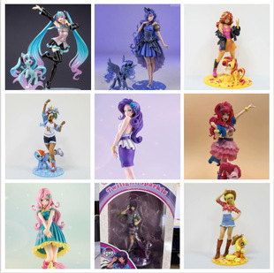 小马宝利彩虹初音余晖烁烁碧琪紫悦露娜苹果嘉儿小蝶云宝珍奇手办-阿里巴巴