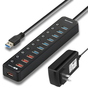 LB57 工业级1米长线 10口 USB 2.0 HUB 集线器一拖十usb 分线器-阿里巴巴