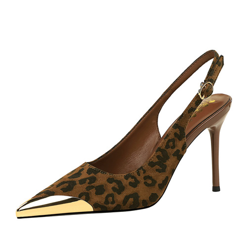 373-32 metal pointed banquet high heels, slim heels, super high heels ...