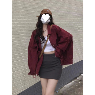 大码美式polo领牛仔外套女春秋胖mm2-300斤宽松复古显瘦上衣ins潮-阿里巴巴