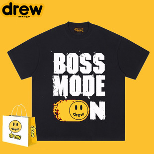 Drew Mango笑脸潮牌drew短袖衣重磅T恤纯棉美式高街专供小红书-阿里巴巴