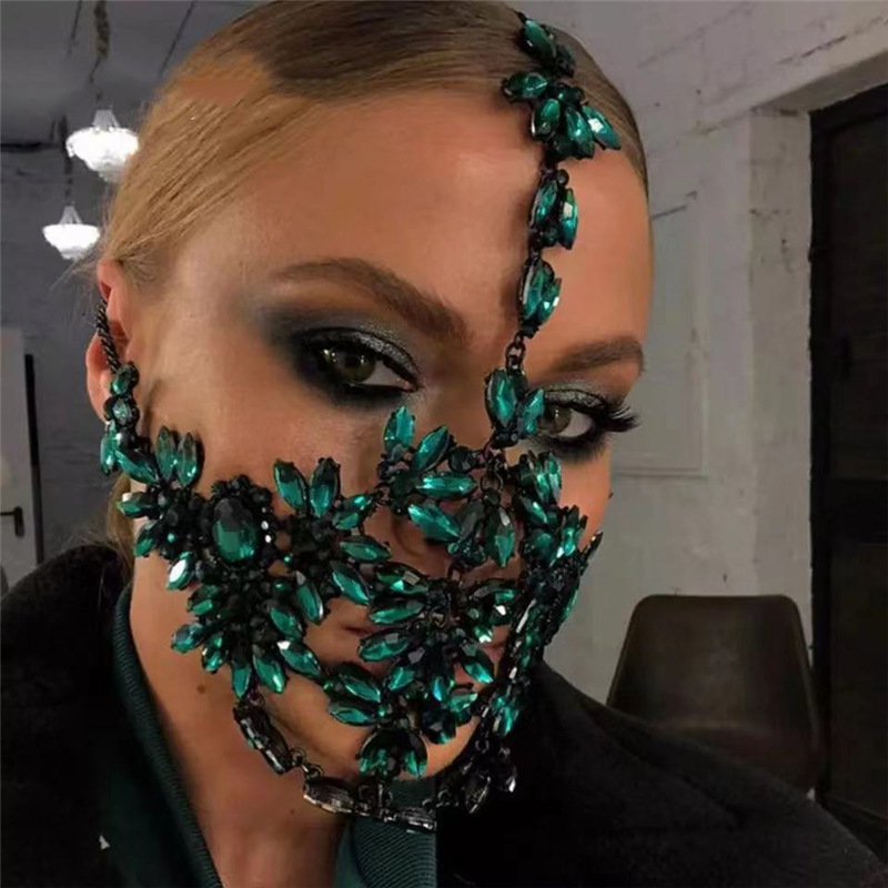 Women nightclub bar model show bling masks Exaggerated masquerade ...