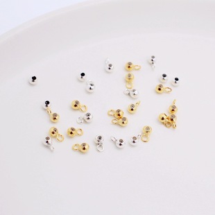 S925纯银镀金硅胶珠3mm定位调节珠diy手工饰品配件自制饰品材料-阿里巴巴