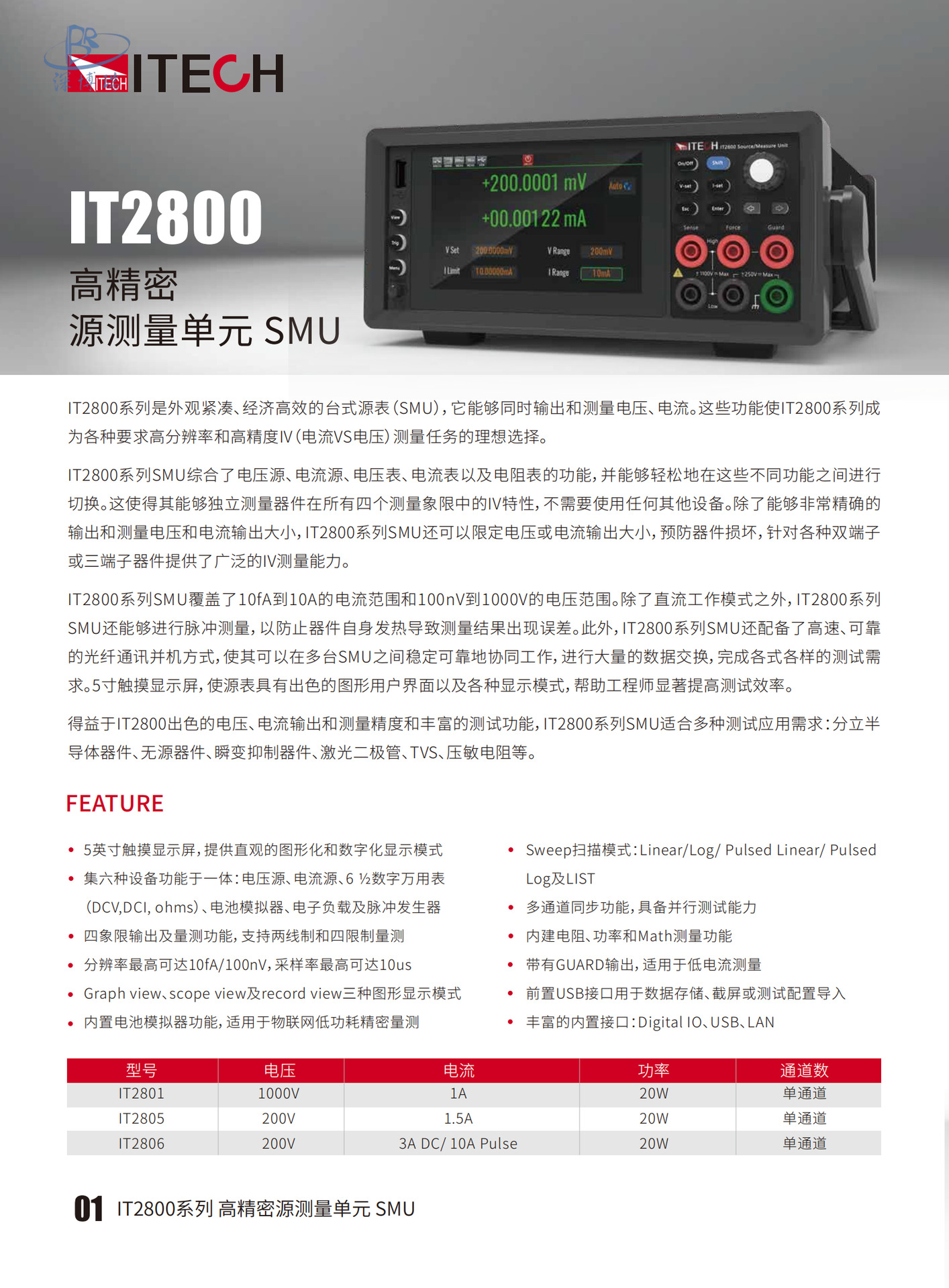 艾德克斯IT2800高精密源测量单元IT2801 SUMIT2805源表IT2806-阿里巴巴