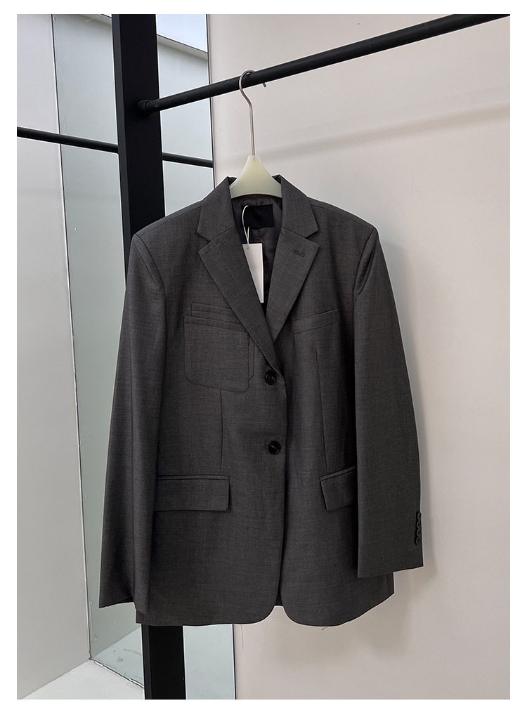 [清仓特价 不退换]假口袋设计日常宽松挺阔小西装外套V12141-阿里巴巴