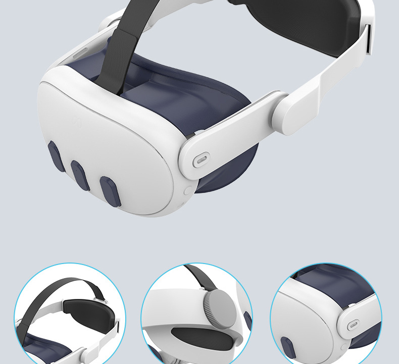 Meta Oculus quest3 3S头戴 可调节替换VR头带减重头盔 VR配件-阿里巴巴