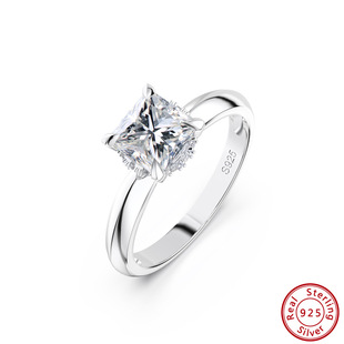 云牵首饰 S925纯银戒指 轻奢8A超闪锆石戒指rings 白金锆石戒指-阿里巴巴