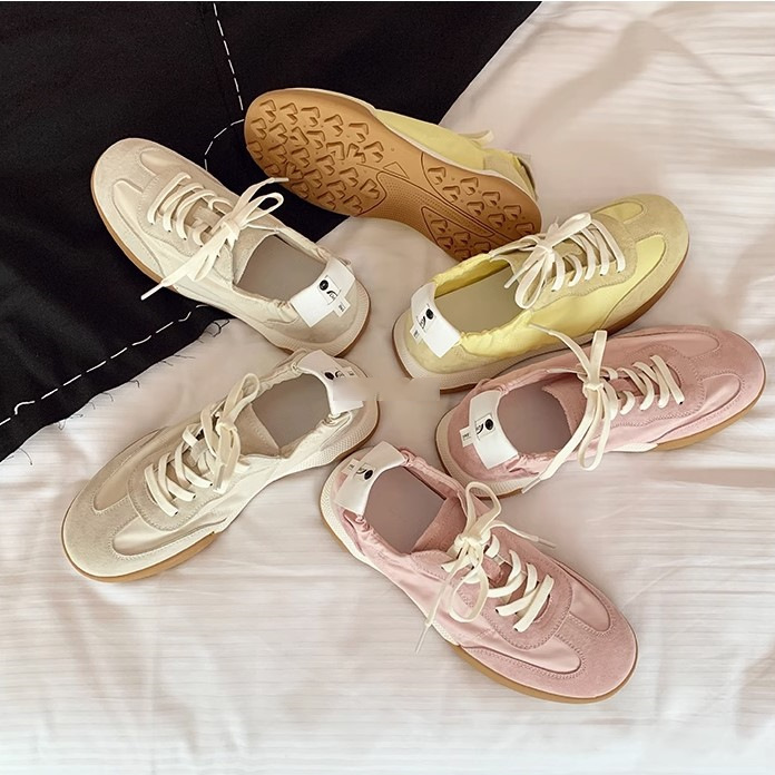 【sheii苏茵茵】软糯糯~真皮休闲运动阿甘鞋小白鞋女芭蕾德训鞋夏-阿里巴巴