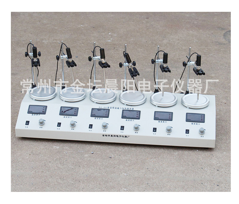 HJ-6A六联数显恒温磁力搅拌器多头加热搅拌单独控制实验室搅拌器-阿里巴巴