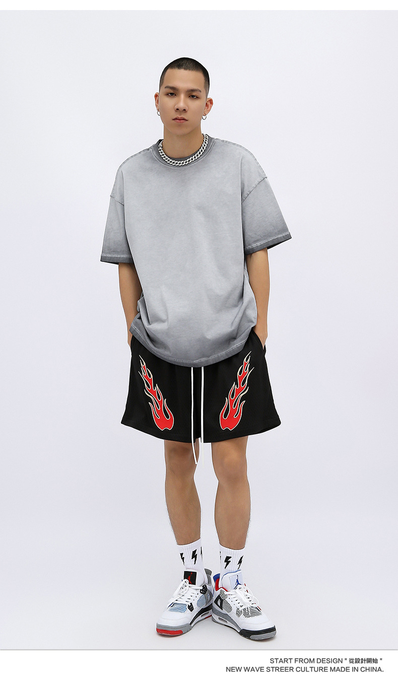 RFSD男装|重磅洗水工艺短袖t恤290g重磅潮牌t恤重工反炒圆领短袖-阿里巴巴