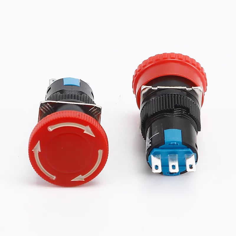 Speed stop button switch LA16-11ZS knob-type three-foot open hole 16mm ...