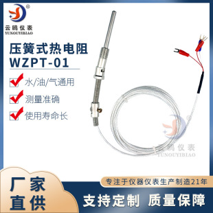 卡扣式温度传感器PT100高温压簧温度探头WZPT-01压簧式热电阻-阿里巴巴