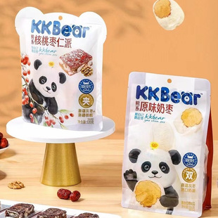 KKBear 120g核桃枣仁派100g原味奶枣袋装休闲办公下午茶点心零食-阿里巴巴