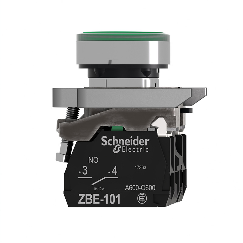 施耐德XB4BW33B5带灯LED平头按钮ZB4BW0B15+ZB4BW333金属自复24V-阿里巴巴